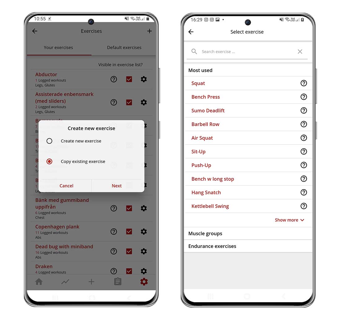 Adding Your Own Exercises – StrengthLog Support Area