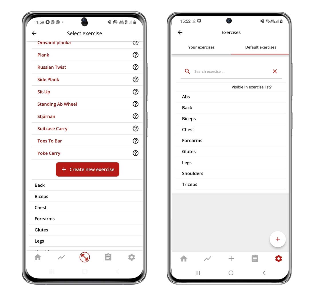 Adding Your Own Exercises – StrengthLog Support Area